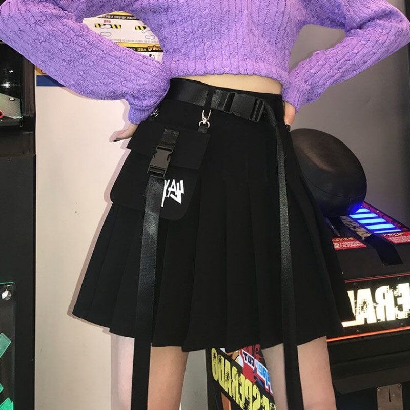Pleated Skirt With Buckle Techwear Uk