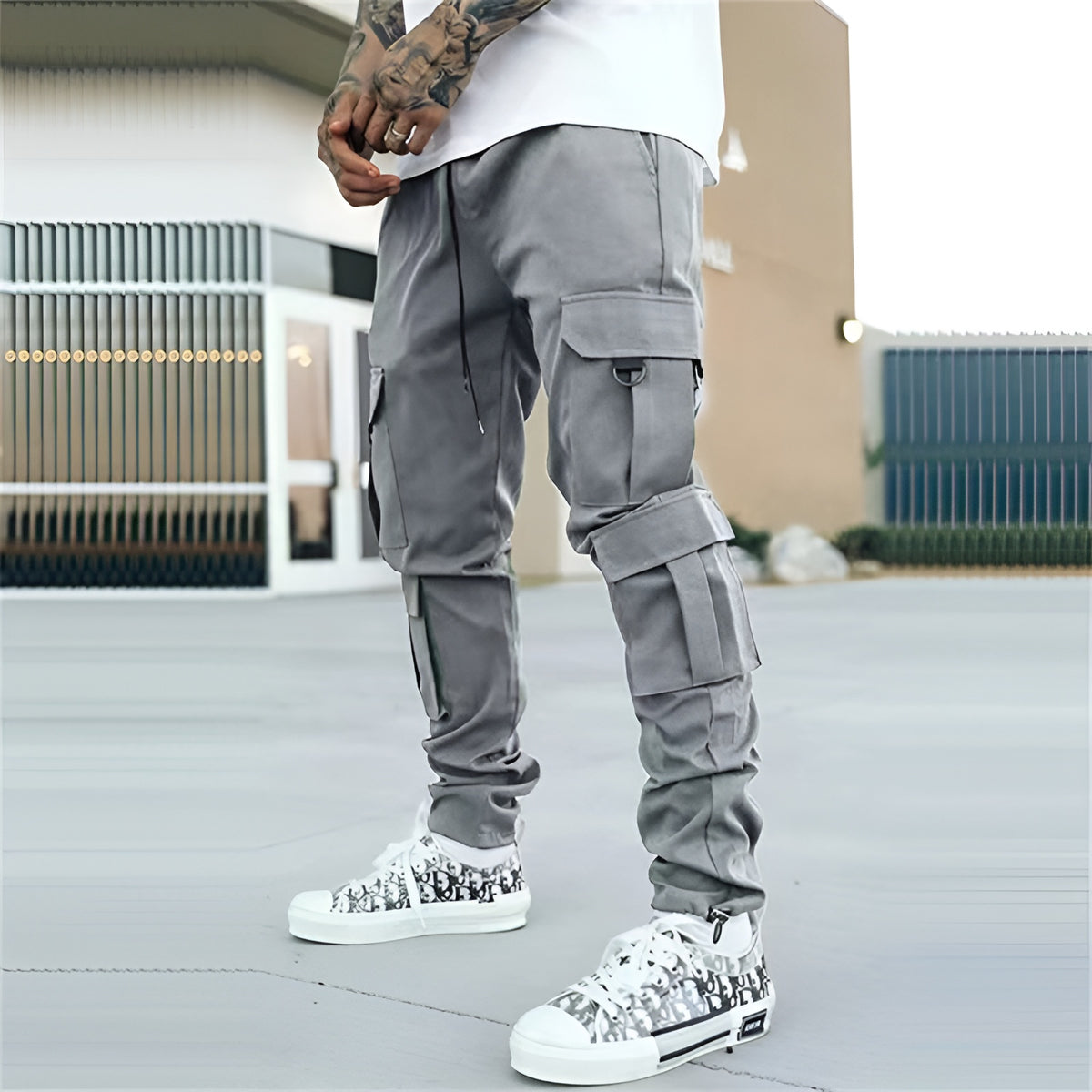Multi-Pocket Skinny Trousers – Techwear UK