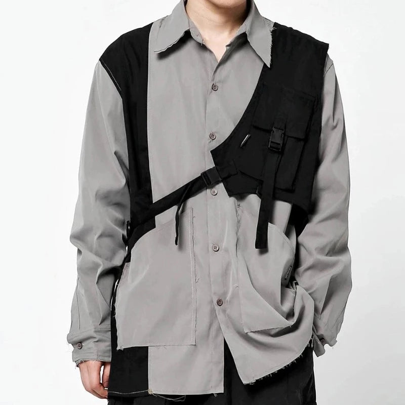 One Shoulder Buckle Vest – Techwear UK