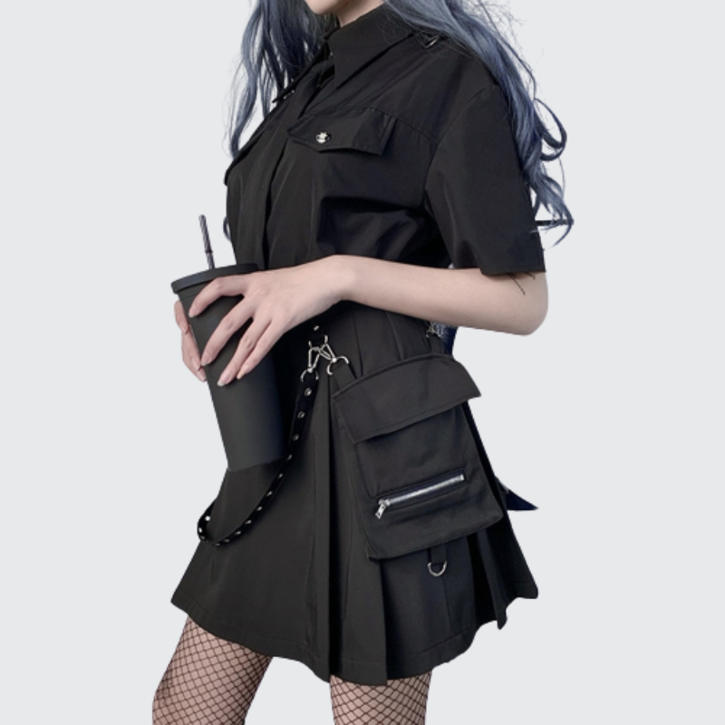Y2K Goth Style Skirt – Techwear UK