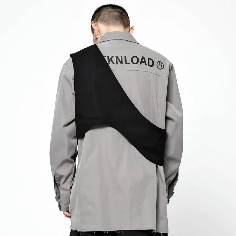 One Shoulder Buckle Vest – Techwear UK
