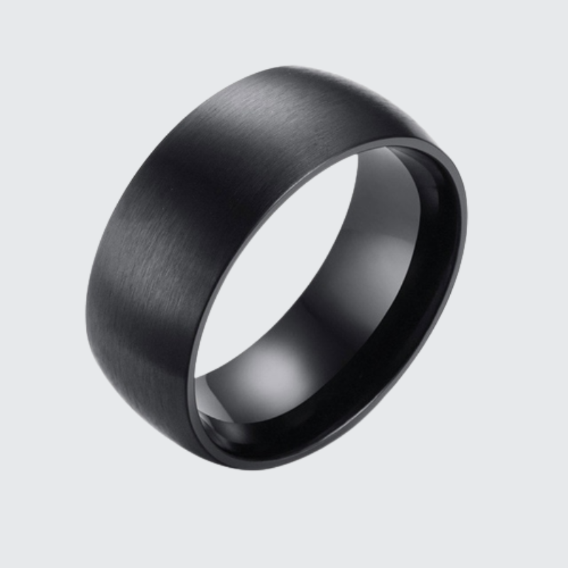 Solid Plain Black Ring – Techwear UK