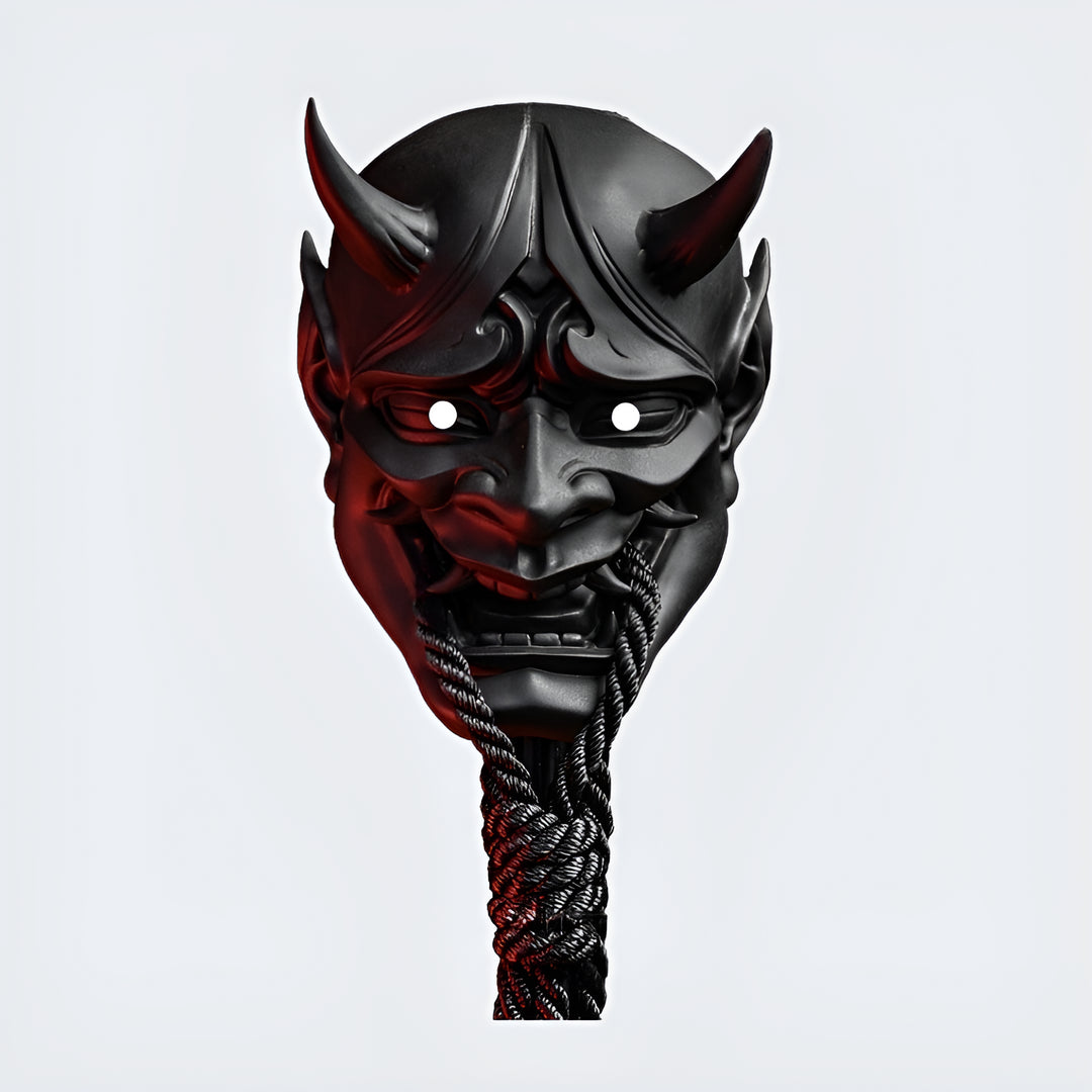 Oni Demon Japanese Omen Mask HANNYA ONI Demon RED | EBay