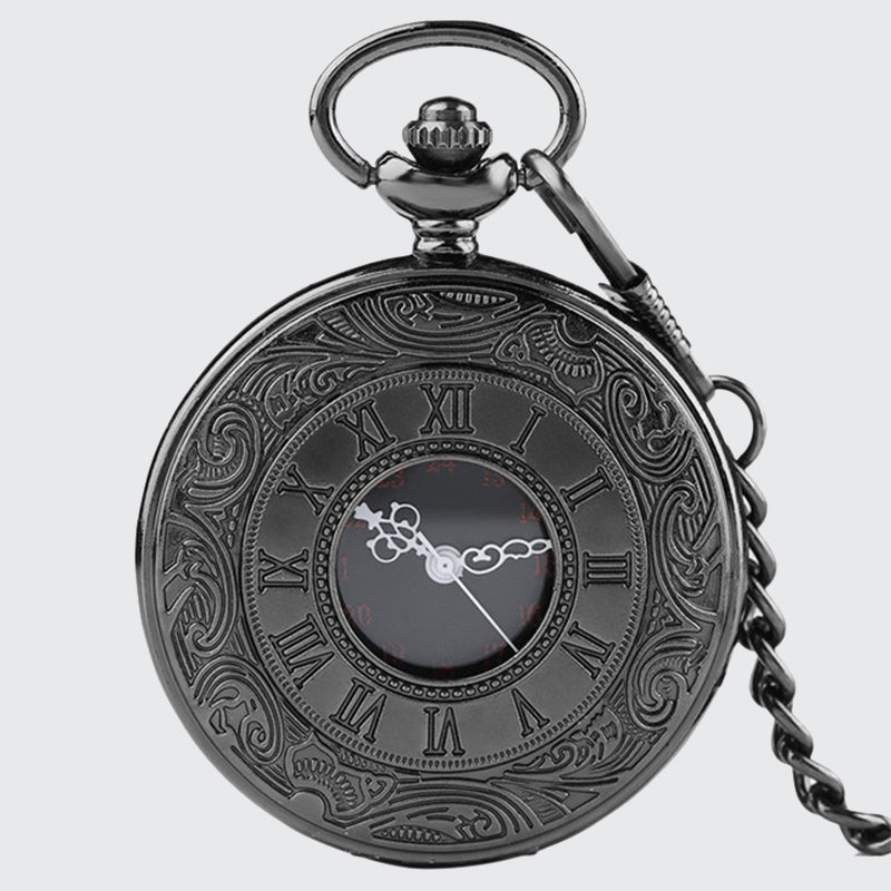 Vintage Roman Black Pocket Watch – Techwear UK