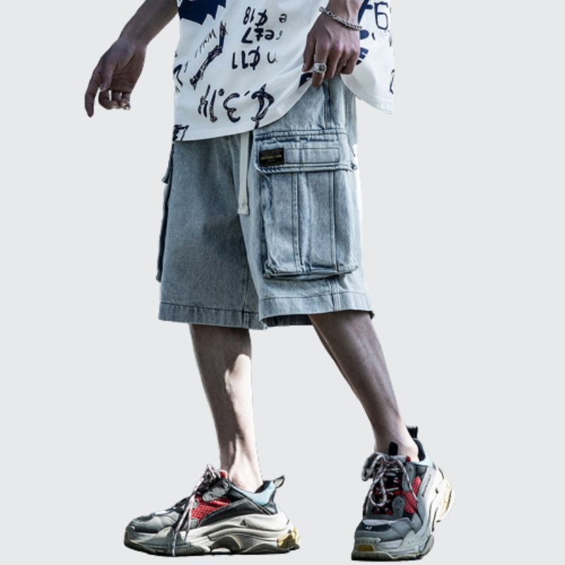 Light Blue Denim Shorts – Techwear UK