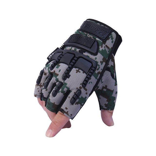 Camouflage fingerless gloves store