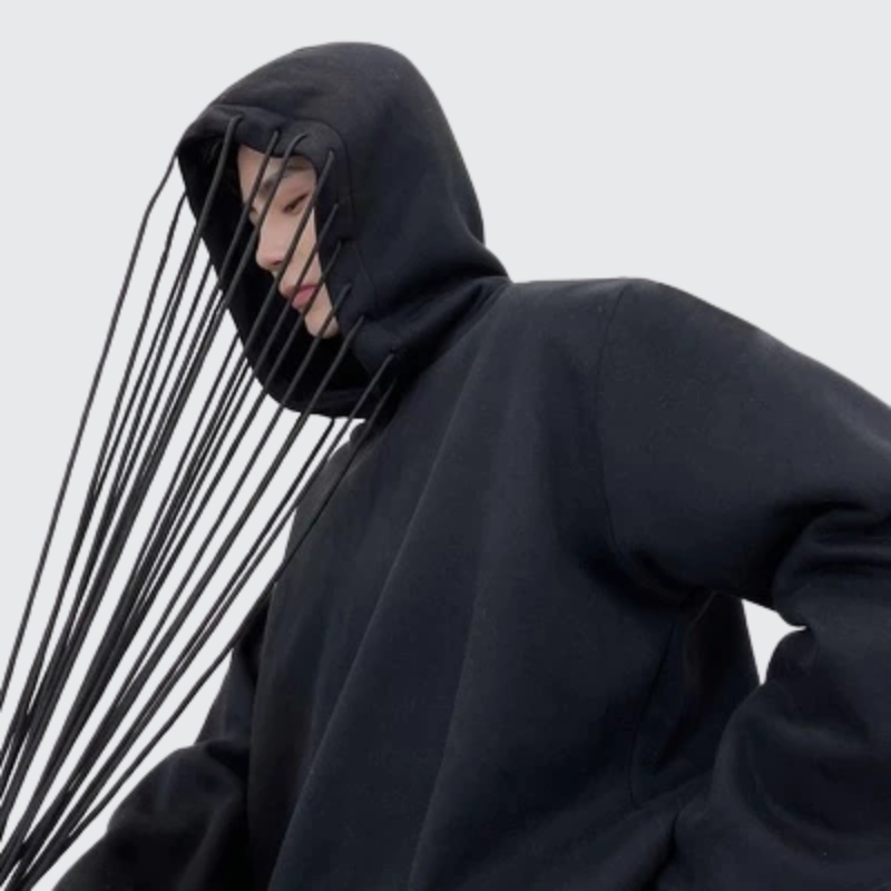 Black Hoodies With Strings – Techwear UK