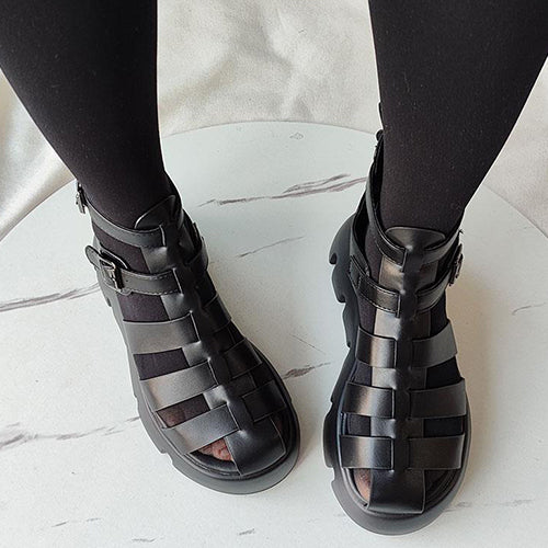 Black Platform Sandals Goth – Techwear UK