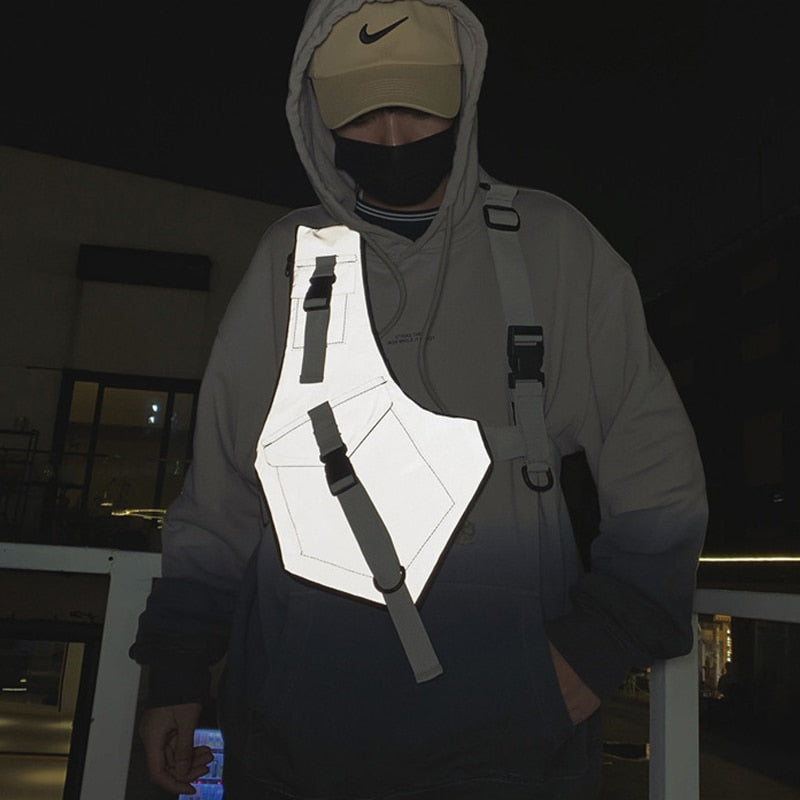 Reflective Cyber Techwear Chest Pack – Techwear UK