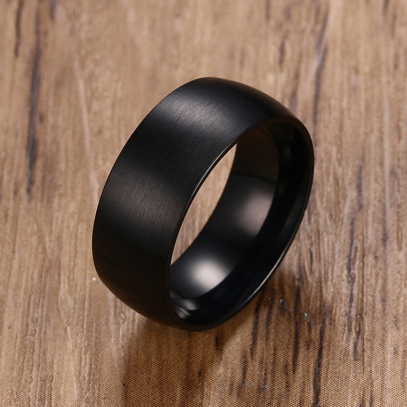 Solid Plain Black Ring – Techwear UK