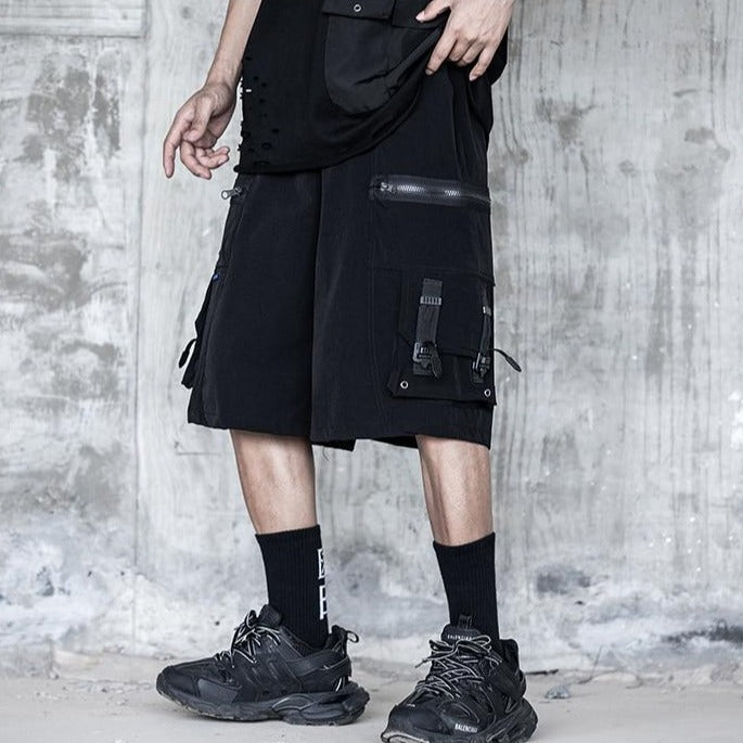 Cargo Shorts With Zipper Pockets – Techwear UK