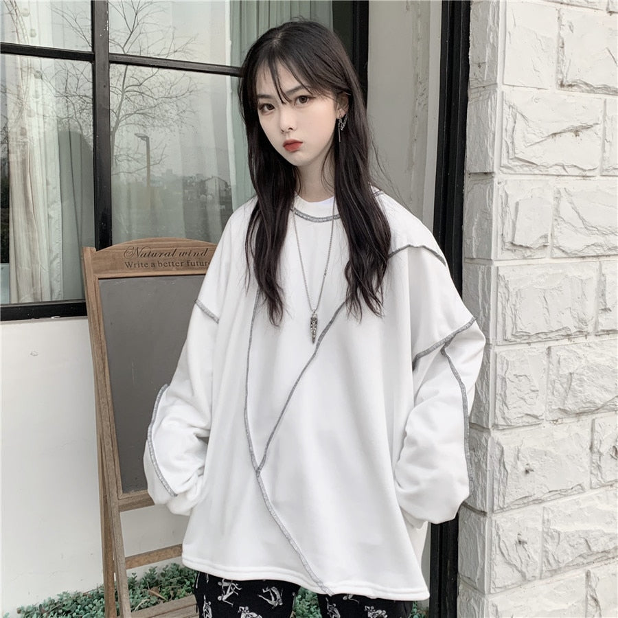 LONG SLEEVE PATCHWORK PULLOVER | Techwear UK